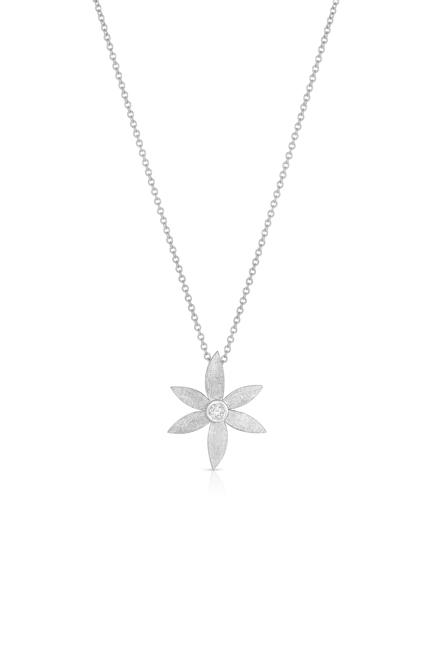 Laurel Flower Platinum Pendant – Alishan Jewelry